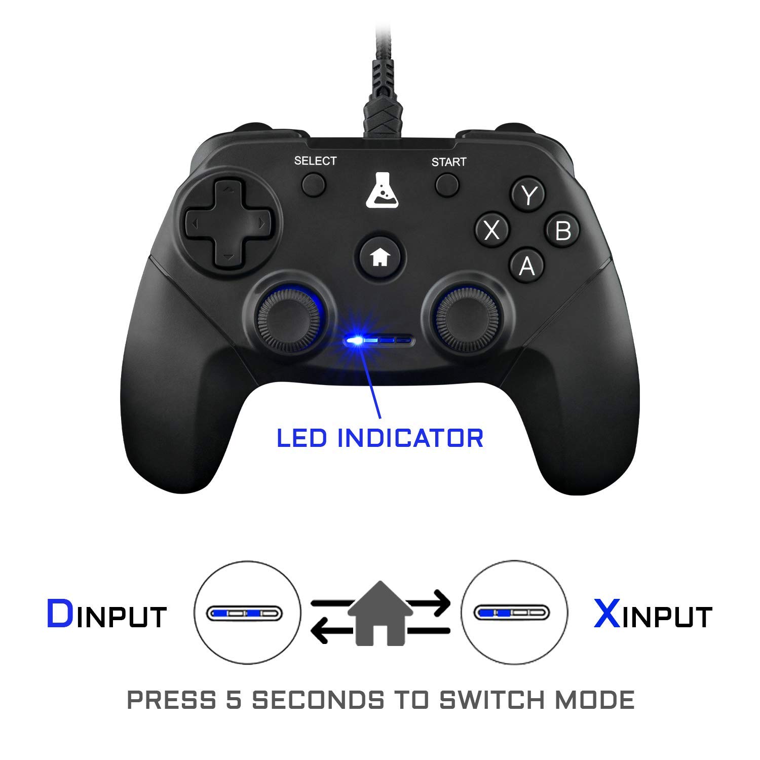 THE G-LAB Manette de jeu K-Pad Thorium (Noir), K-PAD-THORIUM