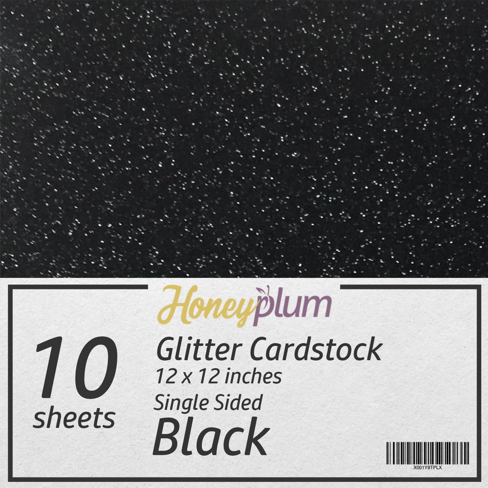 White Glitter Cardstock - 10 Sheets Premium Glitter Paper - Sized 12" x 12" - Perfect for Scrapbooking, Crafts, Decorations, Weddings