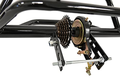 Trike Rear Axle,Tricycle Conversion Kit 7 Speed, 5/8Inch Axle(15.8mm),Black Or White Frame .This Tricycle Part Suitable for Adult Bicycle Or Motorcycle. (Black)