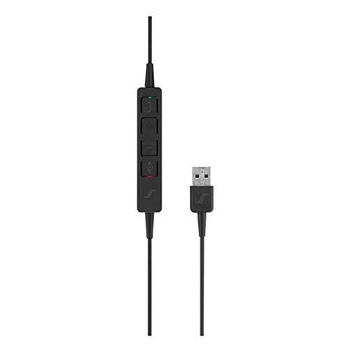 Sennheiser SC 160 USB (508315) - Double-Sided (Binaural) Headset for Business Professionals | with HD Stereo Sound, Noise Canceling Microphone, & USB Connector (Black), Black