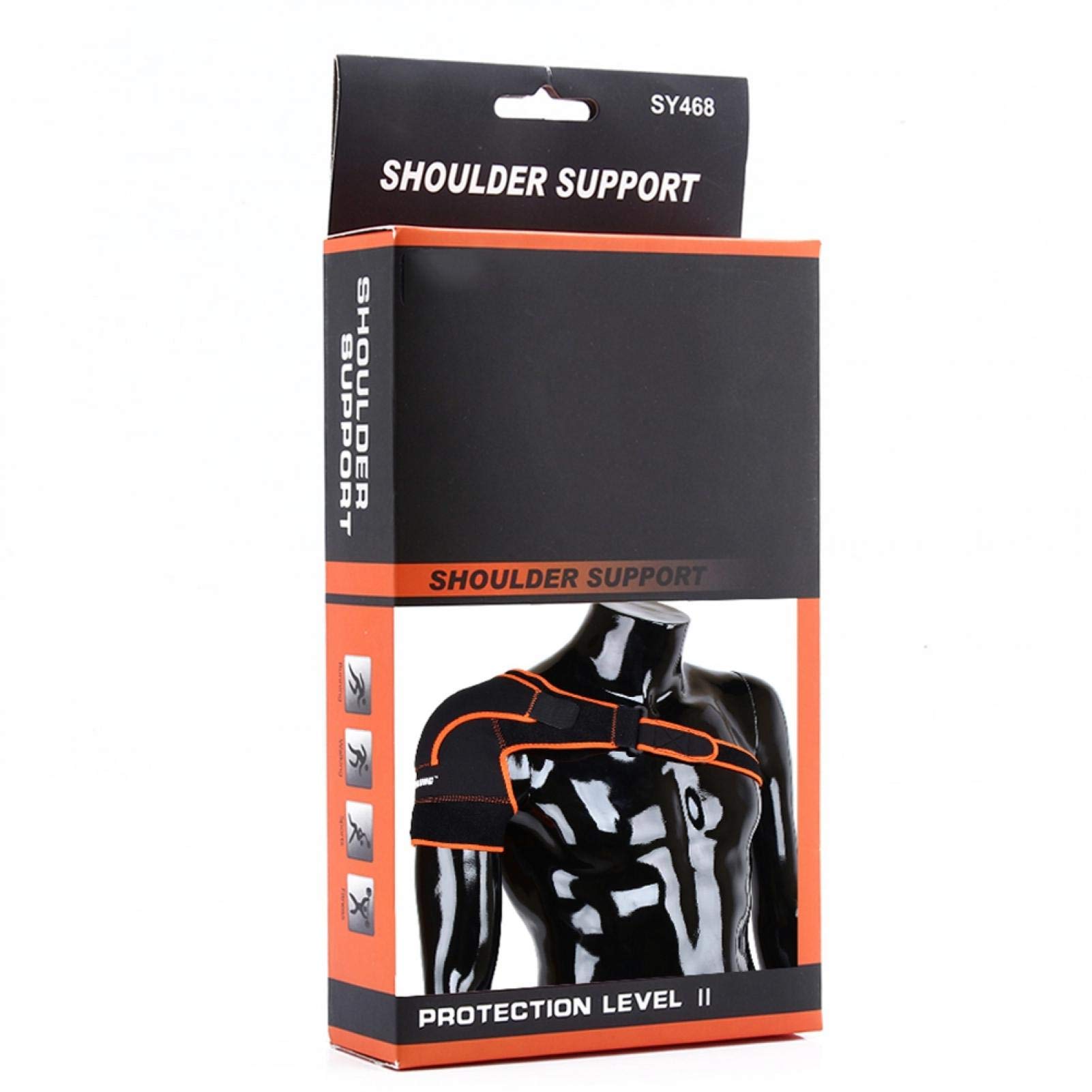 Yosoo Shoulder Brace, Rotator Cuff Compression Support, Men Women Left Right Arm Injury Prevention Stabilizer Sleeve Wrap Immobilizer Joint Sport Gym Compression Bandage Wrap