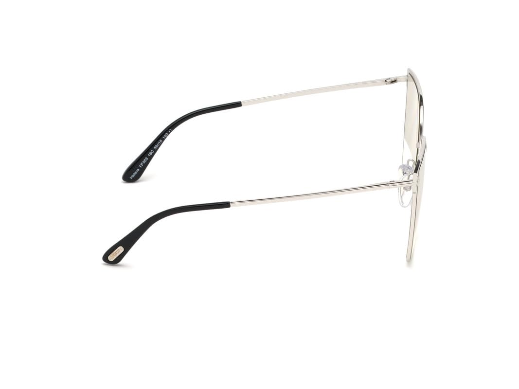 Tom Ford FT0653 18C Shiny Rhodium Helena Cats Eyes Sunglasses Lens Category 1 L