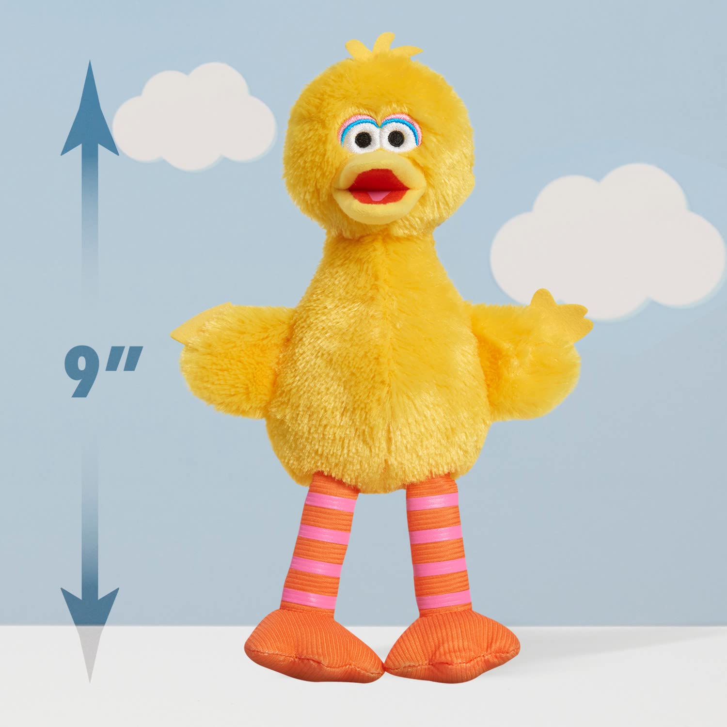 Sesame Street Friends Cookie Monster, Big Bird, and Oscar 8-inch 3-piece Sustainable Plush Stuffed Animals Set