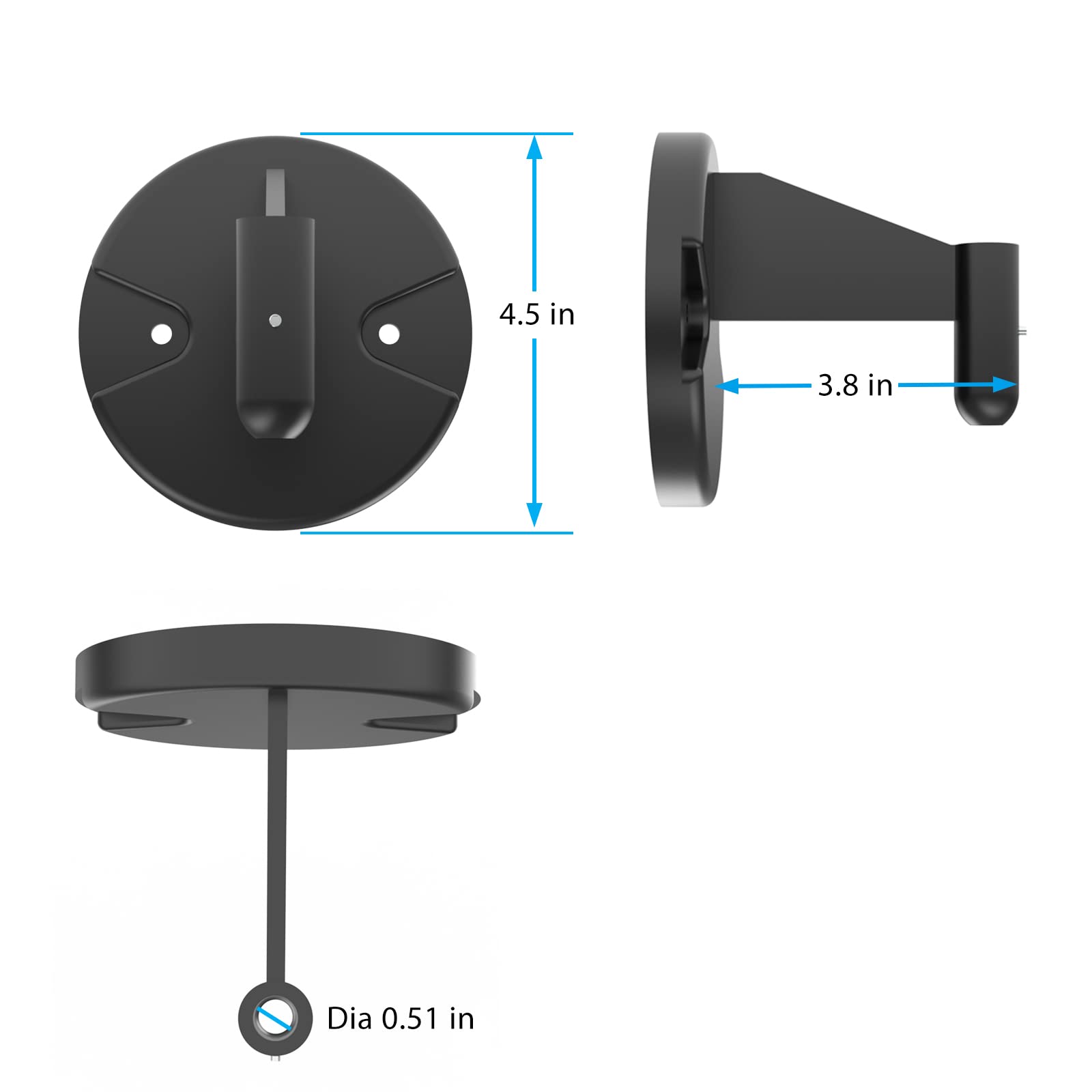 Wall Mount for Boom Arm, Microphone Phone Webcam Arm Wall Holder, Vertical Mount for Mic Lamp Arm Stand