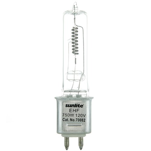 Sunlite EHF 750W/T6/120V/CL/G9.5 750-watt 120-volt Bi-Pin Based Stage and Studio T6 Bulb, Clear