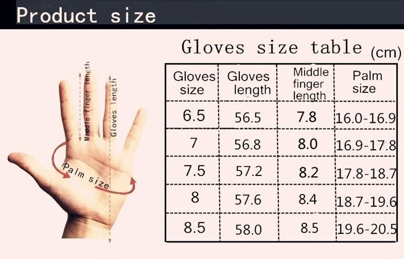 WALNUTA Long Sheepskin Gloves Women's Genuine Leather 58cm Length Sleeve Velvet Lining Keeps Warm in Autumn and Winter (Color : A, Size : 7)