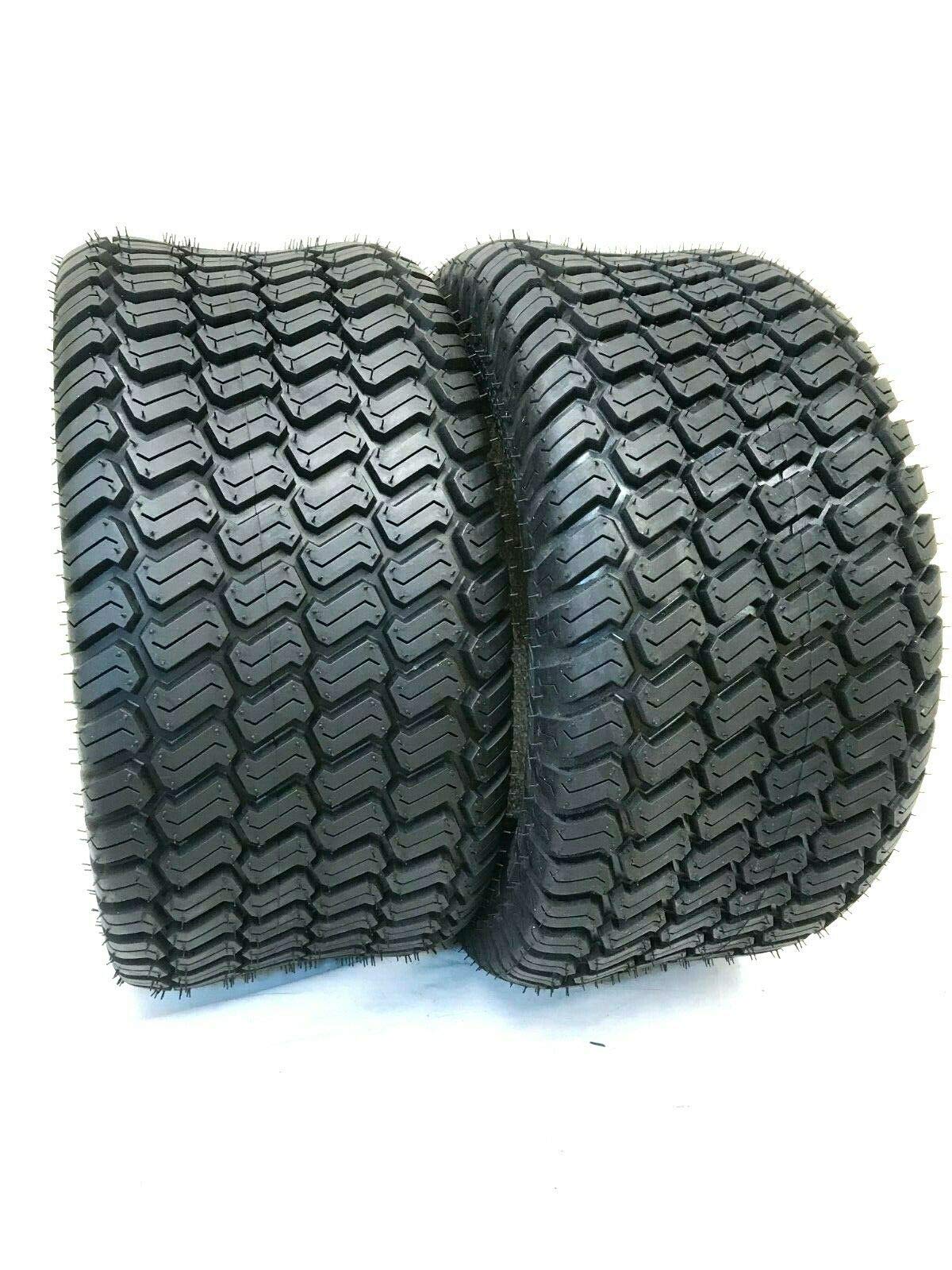 Two 16x6.50-8 Lawn Tractor Tires Tubeless Turf Master Style 16 650 8 Lawn Mower Tires