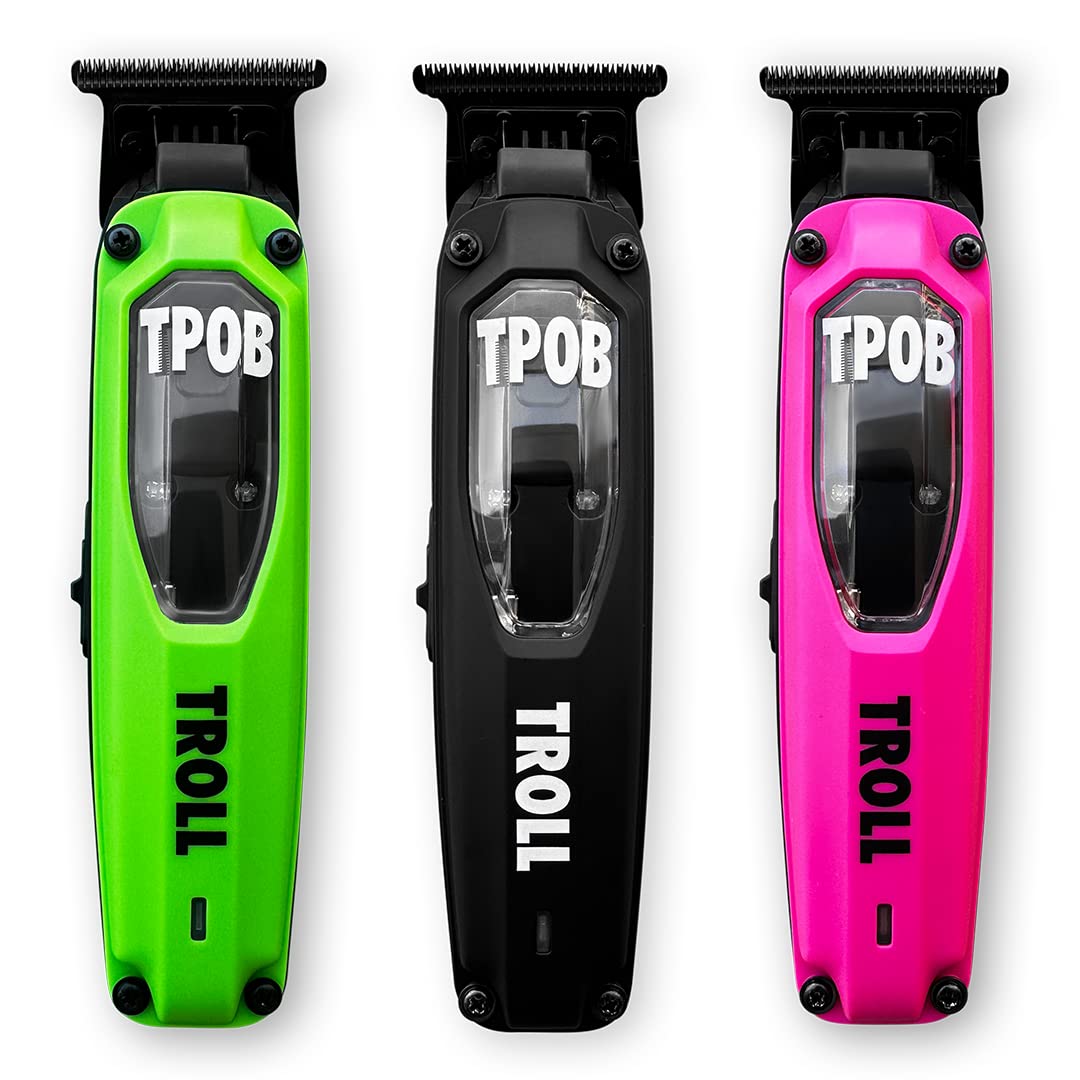 TPOB Troll Trimmer Psycho Blade Edition 3 Color Lids Professional Barber Trimmer for Men's Beard Trims