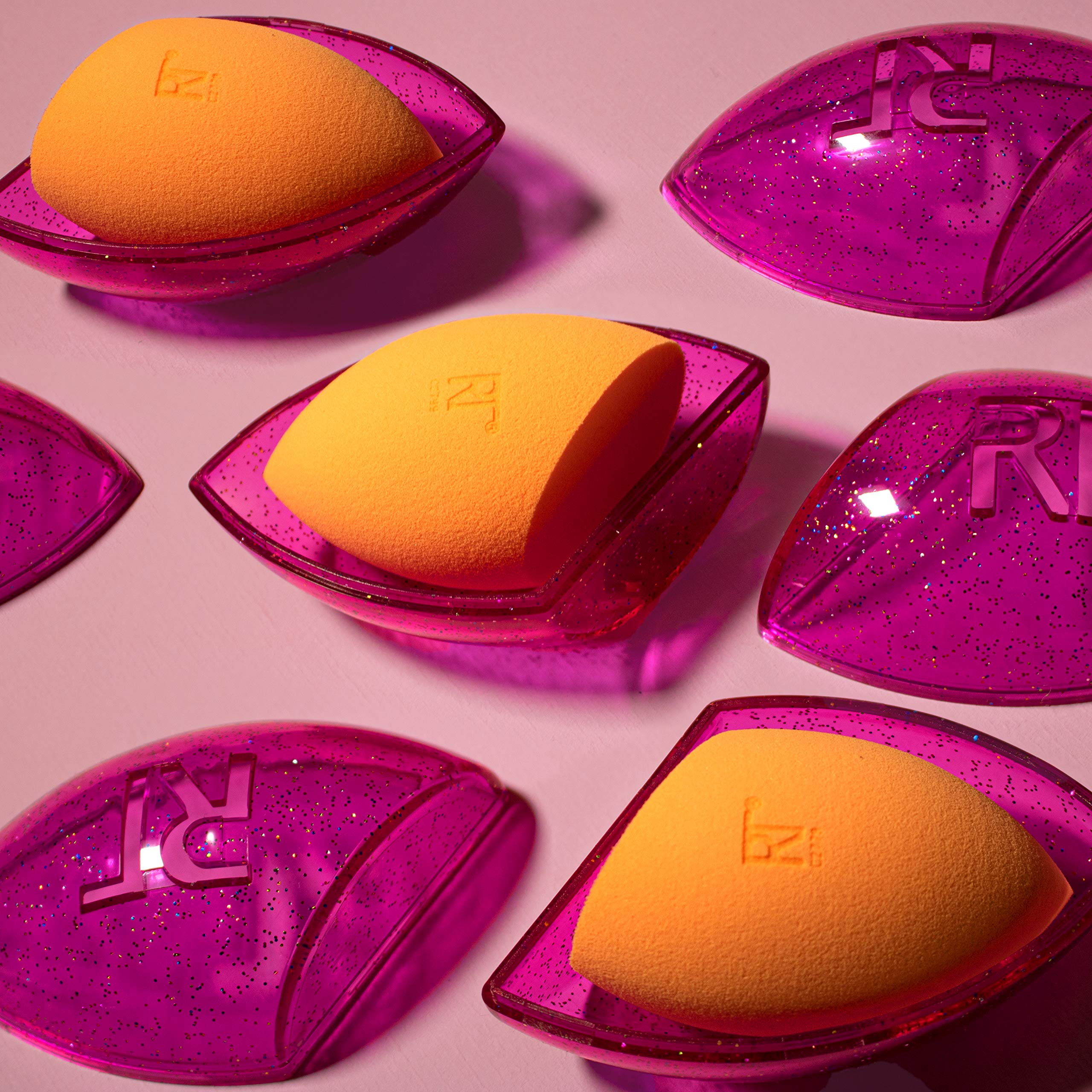 Real Techniques Limited Edition Miracle Makeup Blender Beauty Sponge Gift Set, For Liquid & Cream Foundation, Makeup Sponge Case, Travel Friendly, Assorted Beauty Sponges, 6 Piece Holiday Gift Set