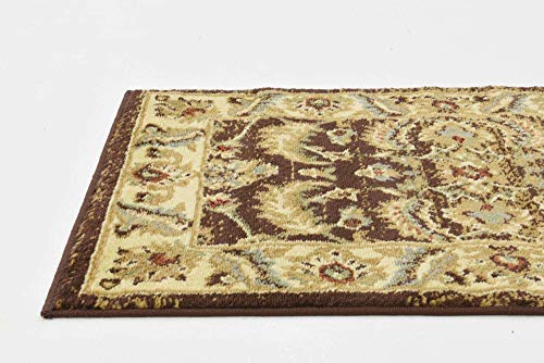 Unique Loom Voyage Collection Traditional Oriental Classic Intricate Floral Design Area Rug (2' 2 x 3' 0 Rectangular, Brown/Gold)
