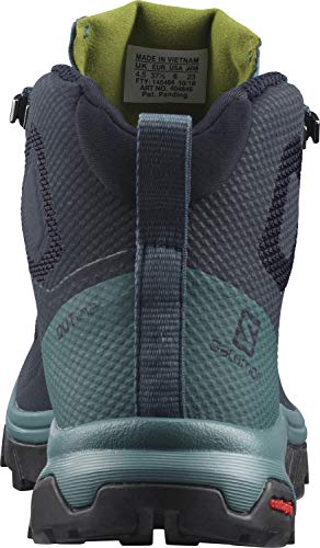 Salomon Outline Mid Gore-TEX Hiking Boots for Women, Navy Blazer/Hydro/Guacamole, 12