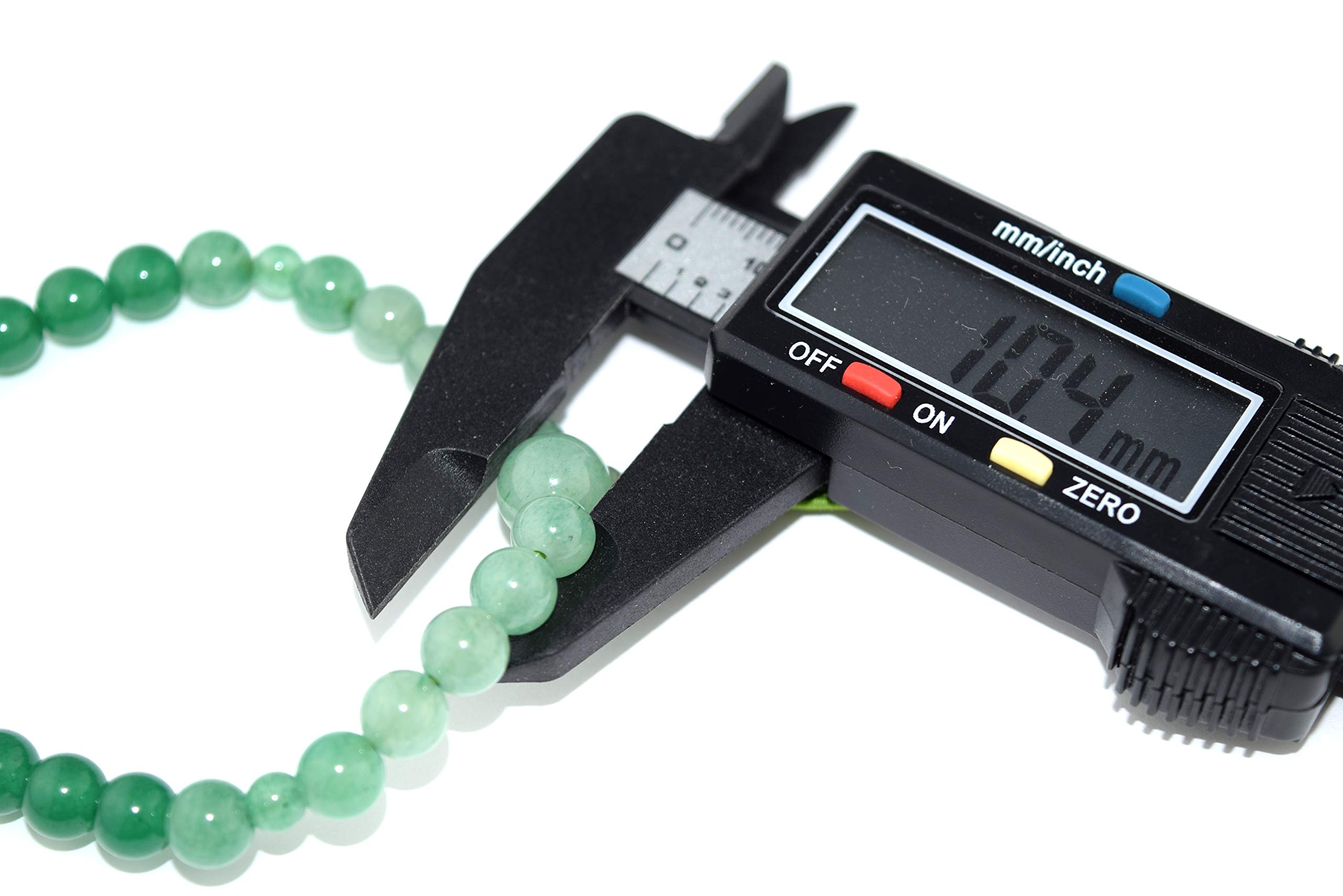 京都あさひ屋 Green Aventurine Quartz Indian Jade Gradation Stone Bracelet Women Men elastic bangle Kyoto mala beads (Rosary)