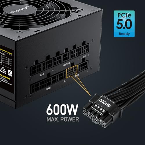 Segotep 600W Gaming Power Supply 80 Plus Gold Certified PSU with Silent 120mm Fan