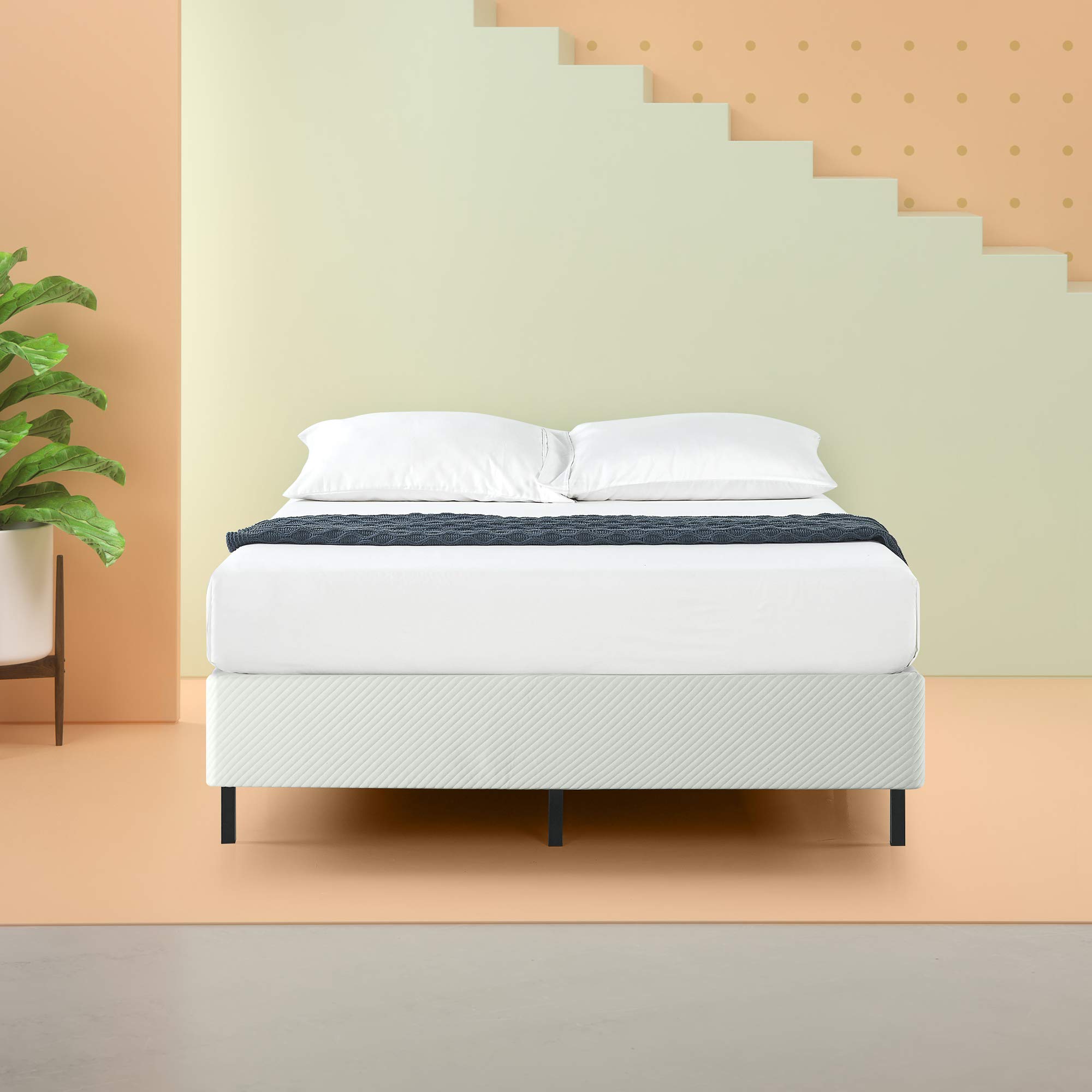 ZINUS No Assembly Metal Box Spring / 9 Inch Cool Grey Mattress Foundation / Sturdy Metal Structure, Twin