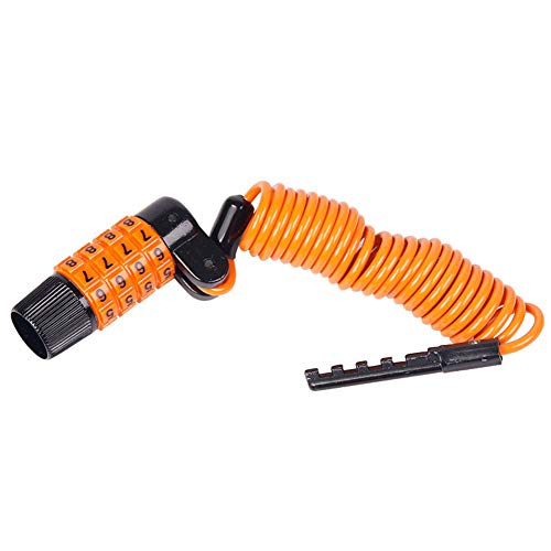 ZHYING Retractable Steel Cable Bicycle Lock,Password Lock,120cm Anti Theft Bike Steel Chain,Resettable for Scooter,Motorcycles,Helmet