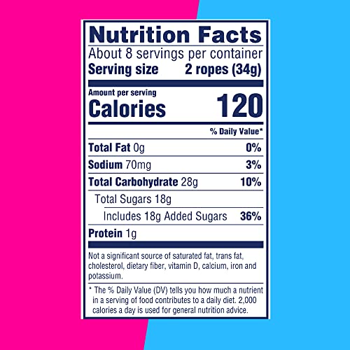 SweeTARTS Soft & Chewy Ropes Candy, Tangy Strawberry Flavor, 9 Ounce Pouch