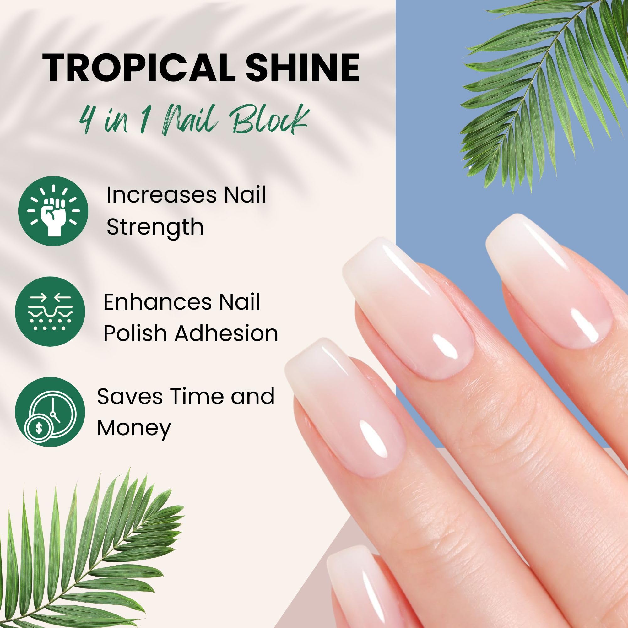 Tropical Shine Mini 4 Way Buffer Block - Professional Nail Buffering Block for Shaping, Smoothing, and Polishing Nails - Compact and Portable Nail Care Accessory (2 Pack)