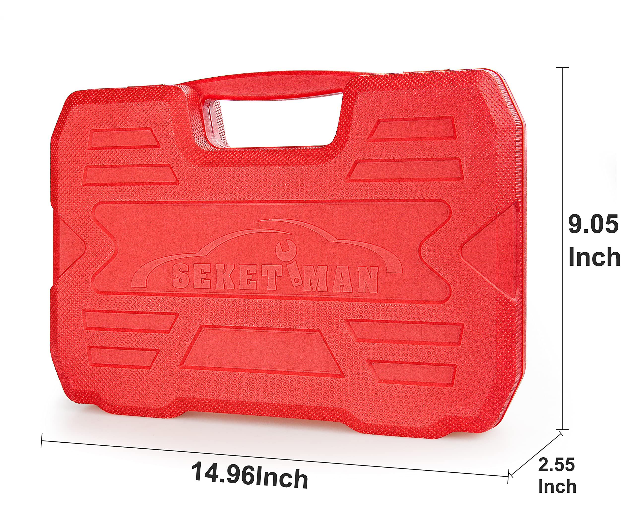 SEKETMAN 3/8-Inch Drive Impact Socket Set,49 Pieces,SAE/Metric,Deep/Shallow,(5/16"-3/4",8mm-22mm),6 Point,CR-V Steel,Includes Extension Bar,Adapter and Universal Joint