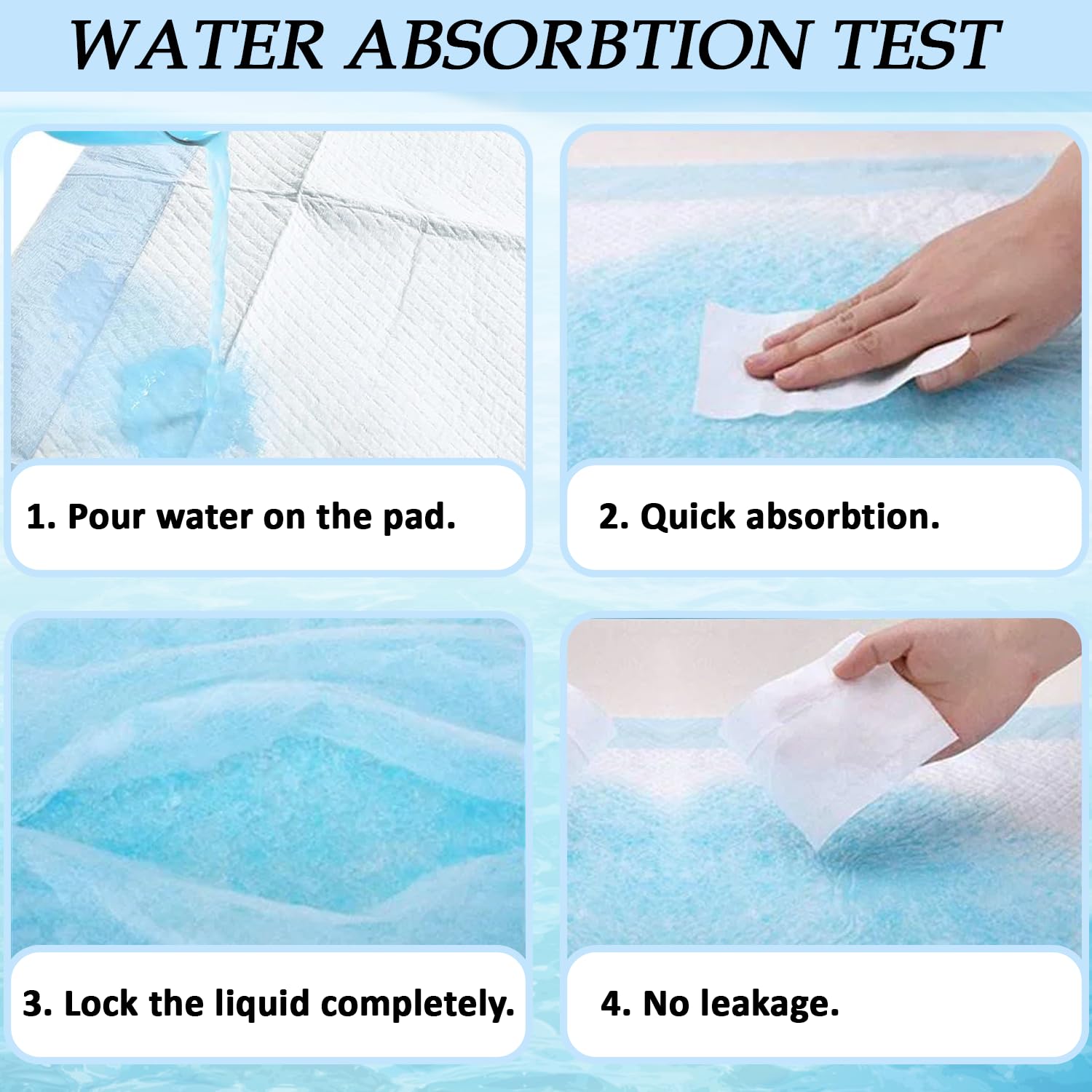 Wave Disposable Underpads - Incontinence Pads, Bed Covers, Chux - Thick, Super Absorbent Protection for All Ages - Reliable and Convenient Disposable Bed Pads - 23'' X 36'' (60-Count)