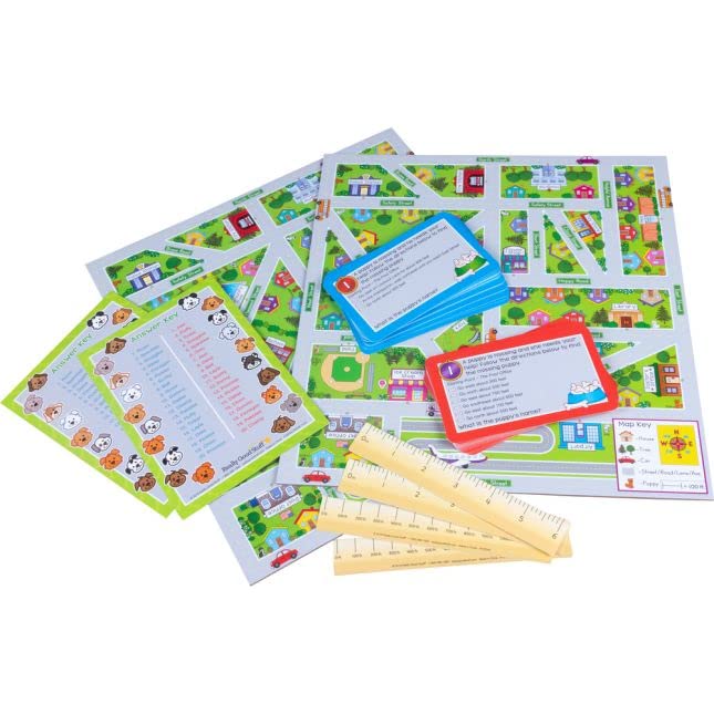 Really Good Stuff Map Skills ? Missing Puppy Game - 1 Board Game