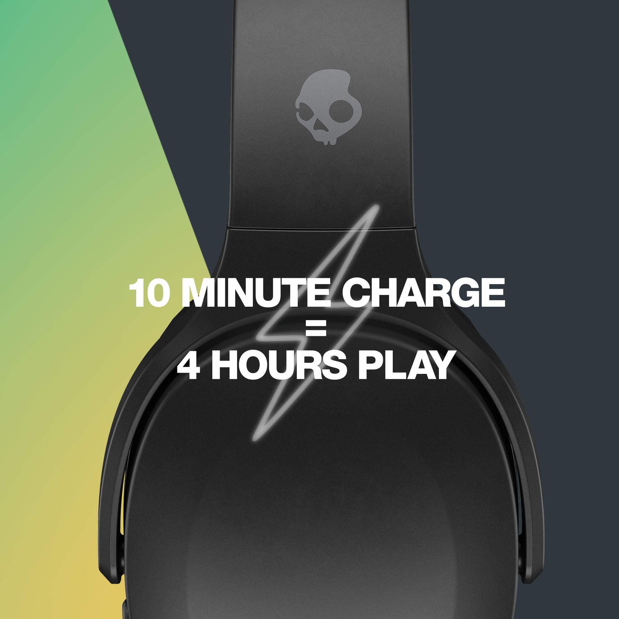 Skullcandy Crusher Evo Wireless Over-Ear Headphone - True Black (Renewed)