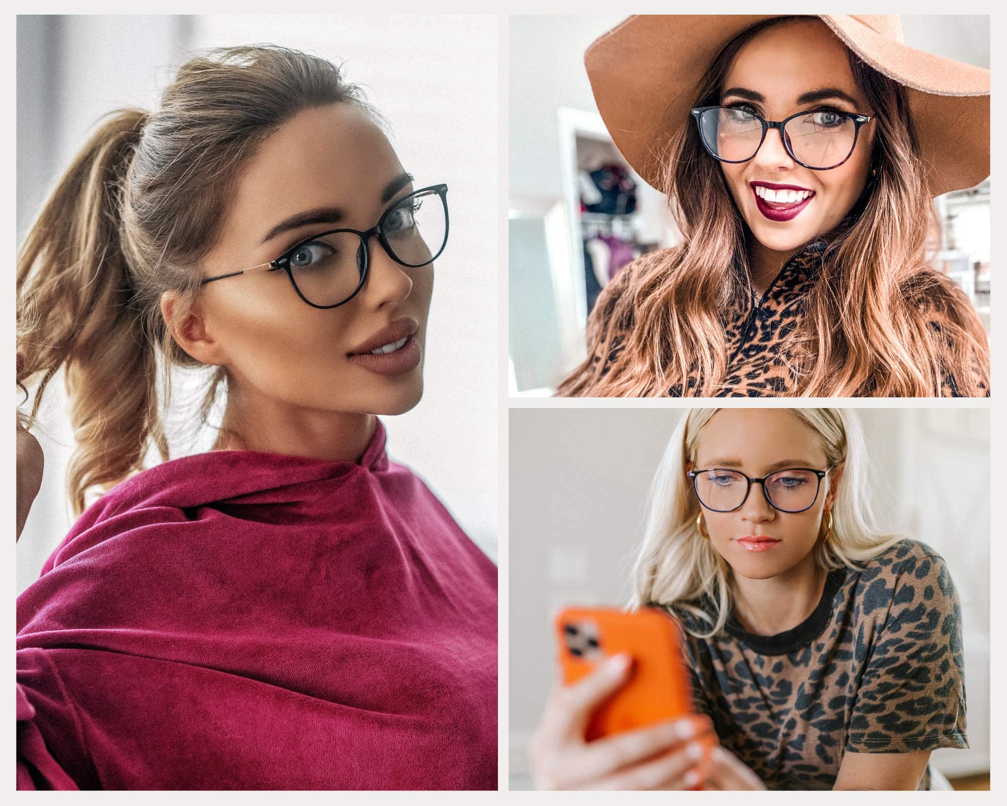 WearMe Pro - Premium Elegant Blue Light Glasses Cat Eye Oval Frame Design For Women