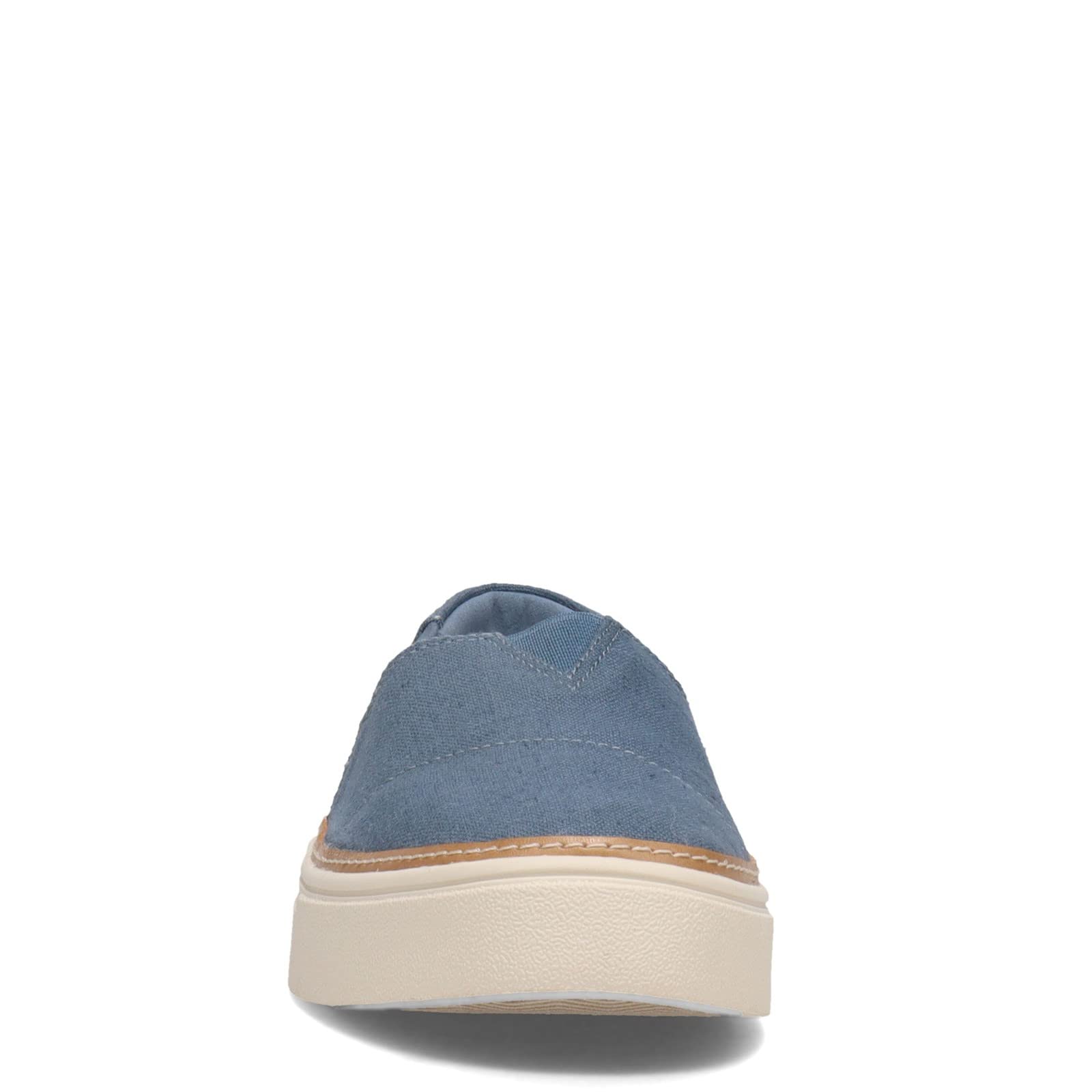 TOMS Women's Parker Linen Slip On Sneaker Slate Blue Textured Linen