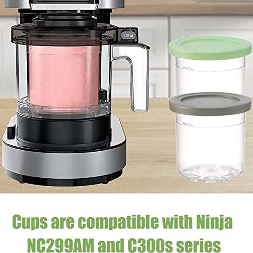 TONONE Creami Deluxe Pints, for Ninja Kitchen Creami, Icecream Container Reusable,Leaf-Proof Compatible NC301 NC300 NC299AMZ Series Ice Cream Maker