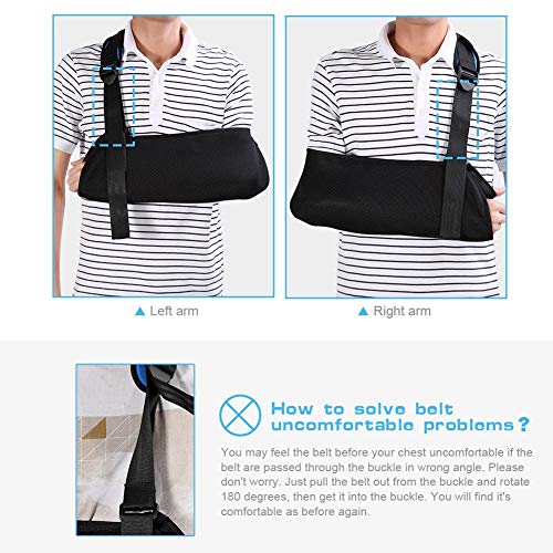 TMISHION Arm Sling Shoulder Bandage, Shoulder Immobilizer for Broken Broken Arm, for Broken Arms for Adult Wrist, Elbow, Shoulder Injury