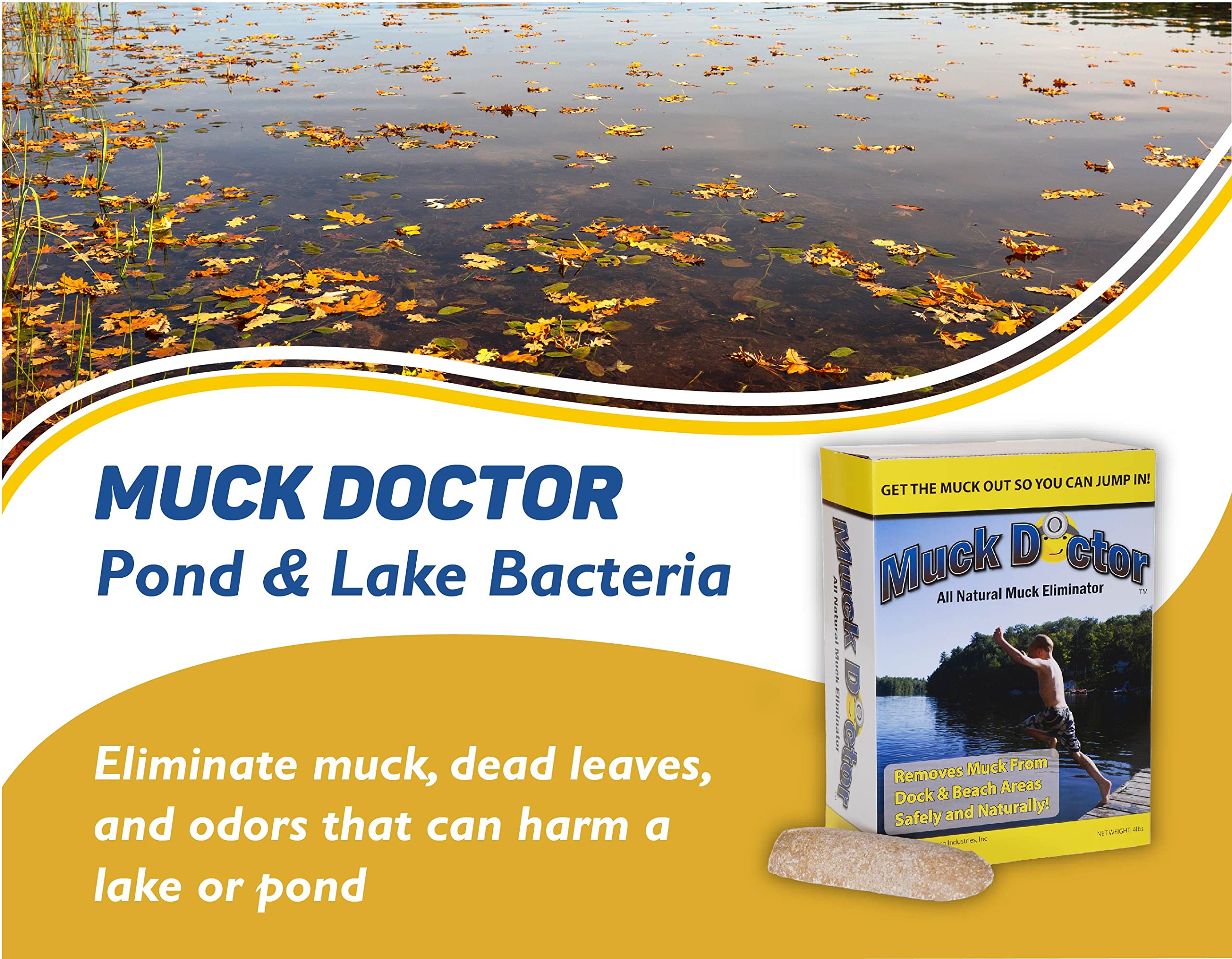 Sanco Industries Muck Doctor, 10 Biological Spikes to Reduce Muck, Perfect for Beach Fronts, Lake Docks and Swimming Areas