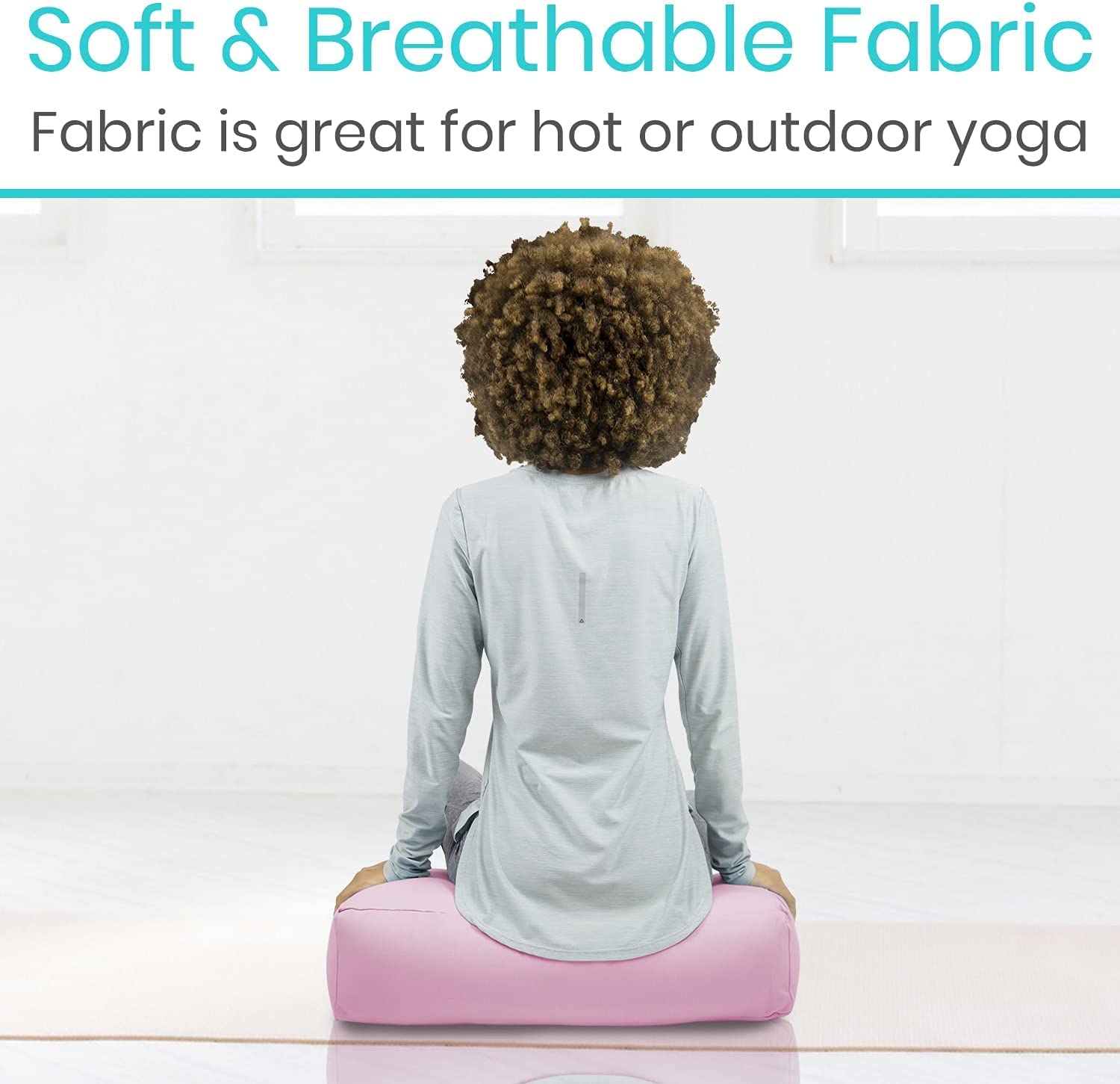 Vive Yoga Bolster Cushion (Pink)
