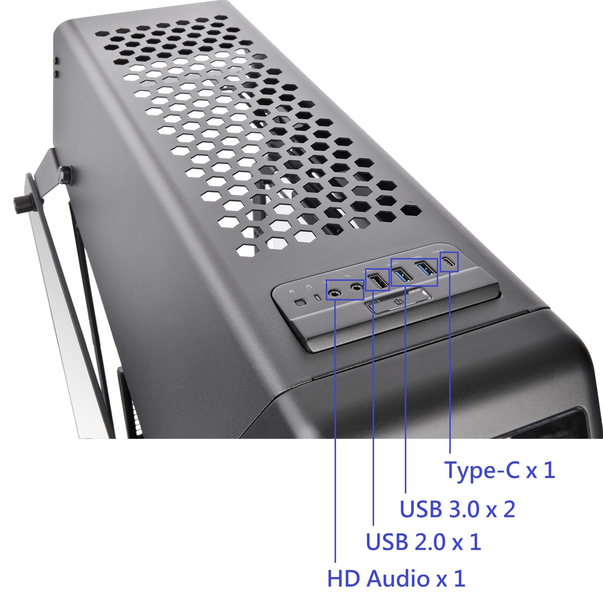 Thermaltake AH T600 Helicopter Styled Open Frame Tempered Glass Swing Door E-ATX Full Tower Case CA-1Q4-00M1WN-00