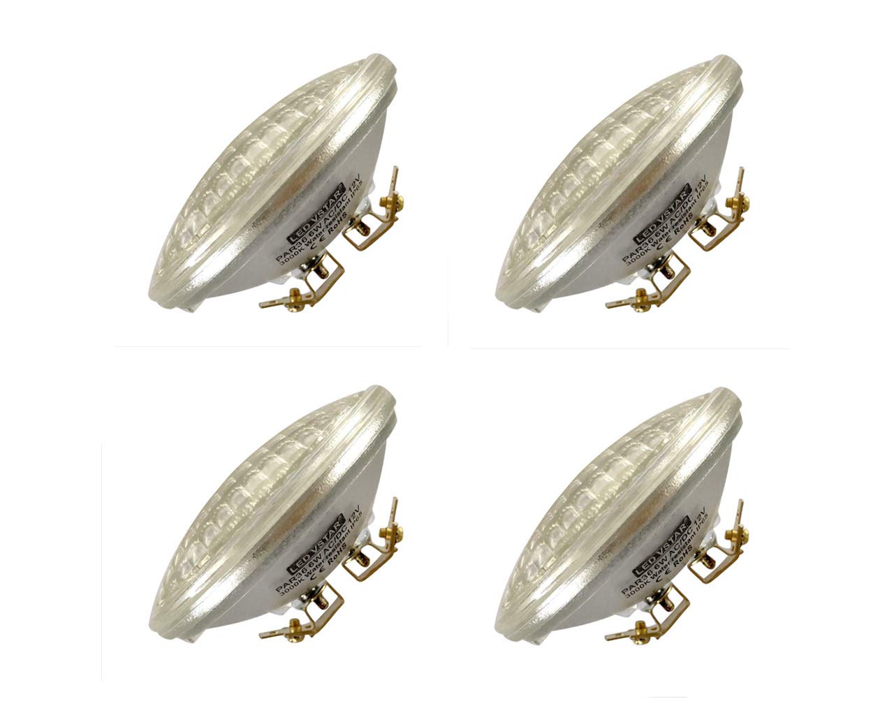 VSTAR LED PAR36 Bulb 6W 650-750lm(35W Halogen Equivalent),3000K Warm White,Water Resistant,Non-dimmable,4 Pack