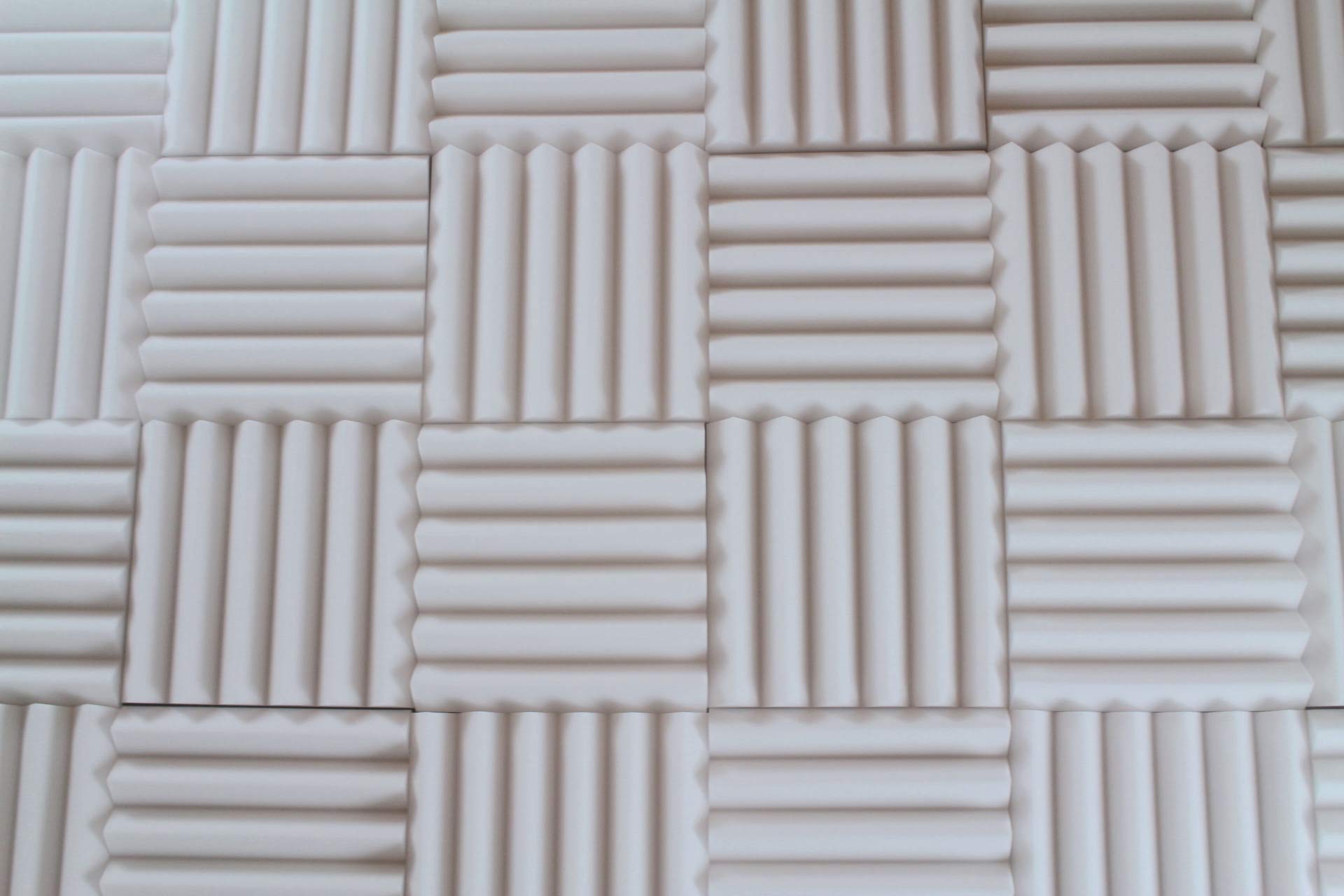 White Acoustic Foam Panels - Wedge Style Studio Foam Soundproofing Tiles - 12x12 Inch - Multiple Thicknesses (2 Inch Thick - 4 Pack)