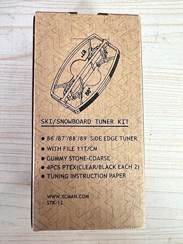 XCMAN Complete Ski Snowboard Side Edge Sharpener Care Tuner Kit with Gummy stone ,PTEX Base Repair Candle