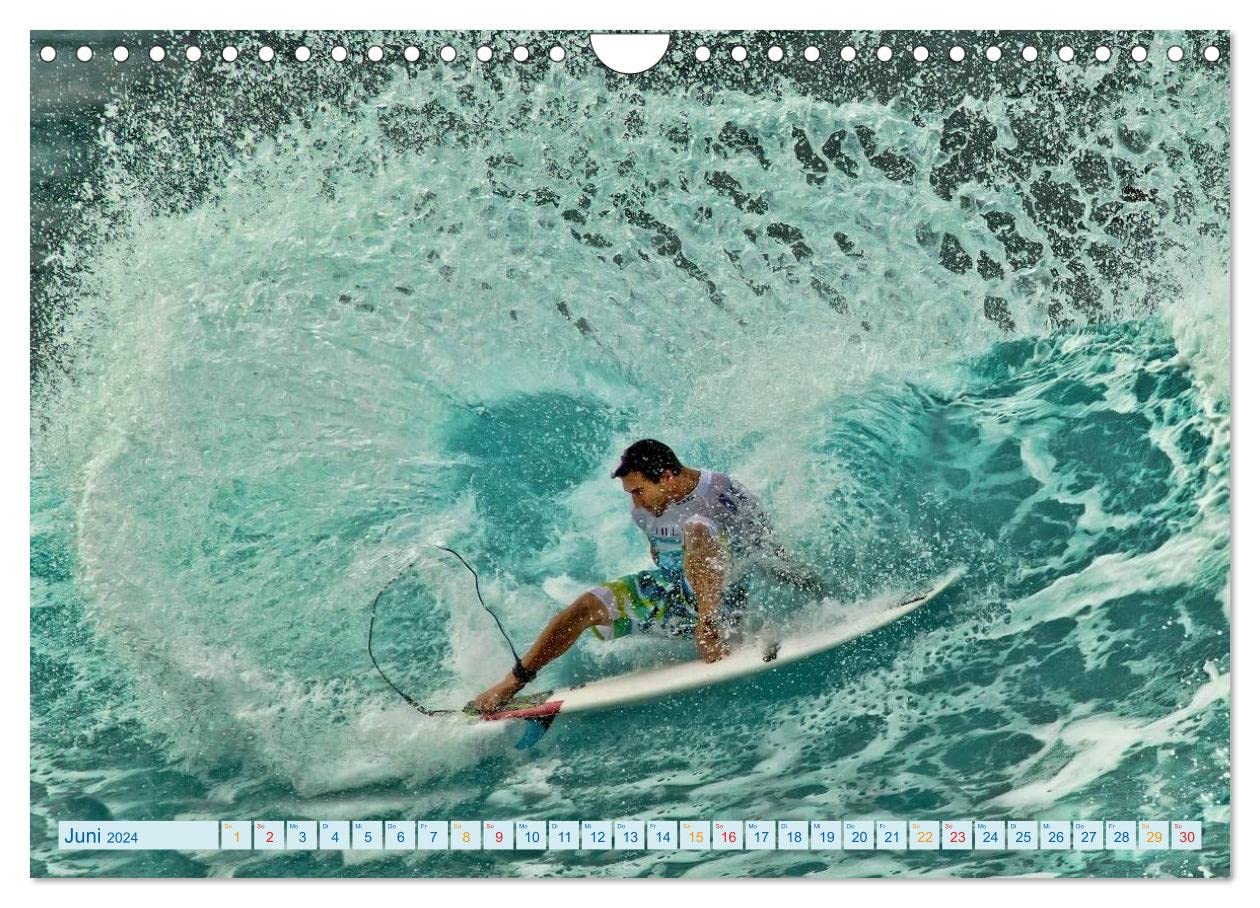Surfing - water, wind and cool guys (Wall Calendar 2024 DIN A4 Landscape), CALVENDO 12 Month Wall Calendar