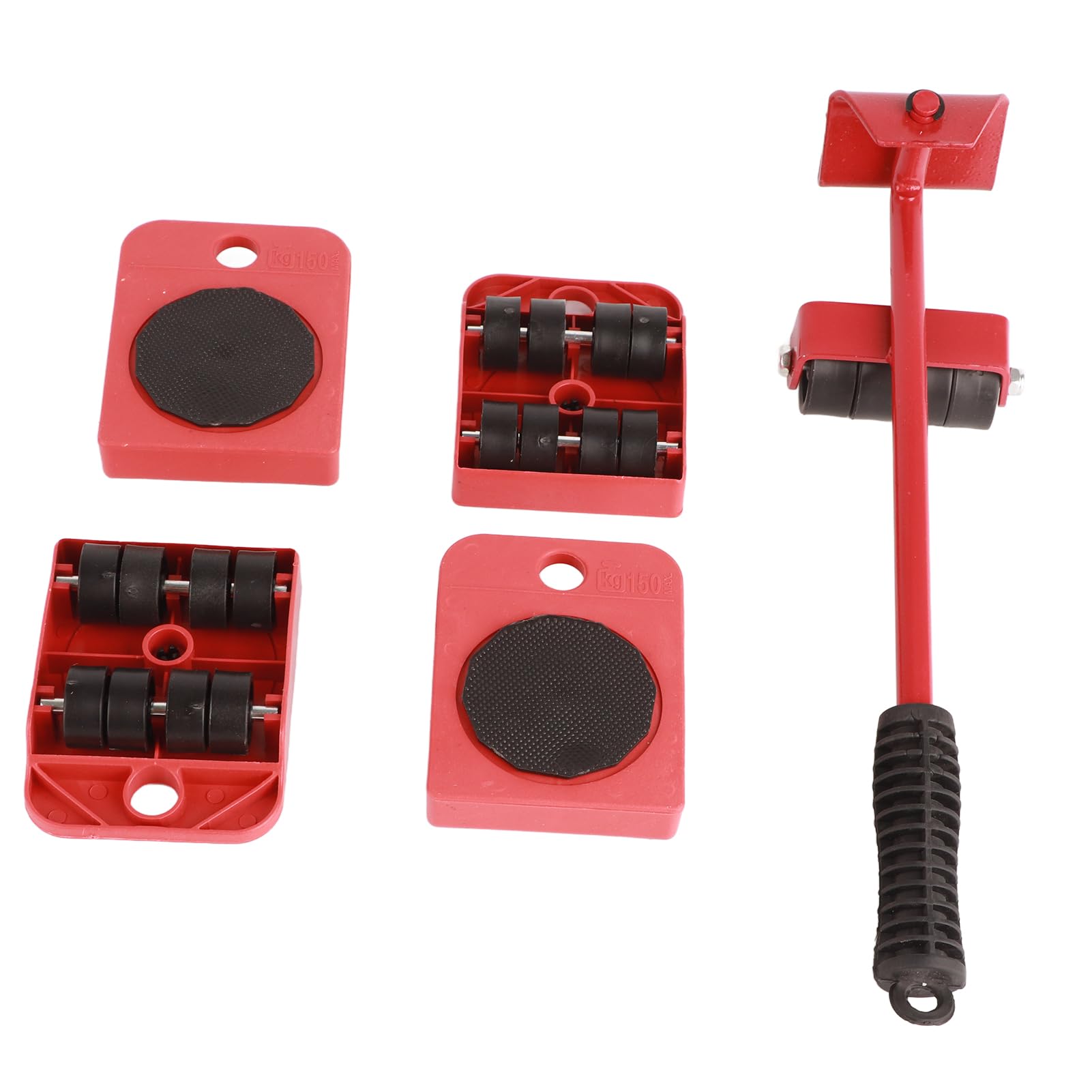 Set of 5 Furniture Mover with Wheels and Lifter, 200kg Bearing Load Capacity, Furniture Lift Mover Tool Set, Universal Move Tools Lifting Equipment for Sofa Table Cabinet