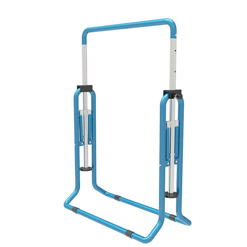 TFCFL Kids Gymnastic Horizontal Bar, Blue/Pink Gymnastics Horizontal Bars Adjustable Folding Gymnastics Garden Bar Home Sports Training Equipment Height Adjustable (Blue)