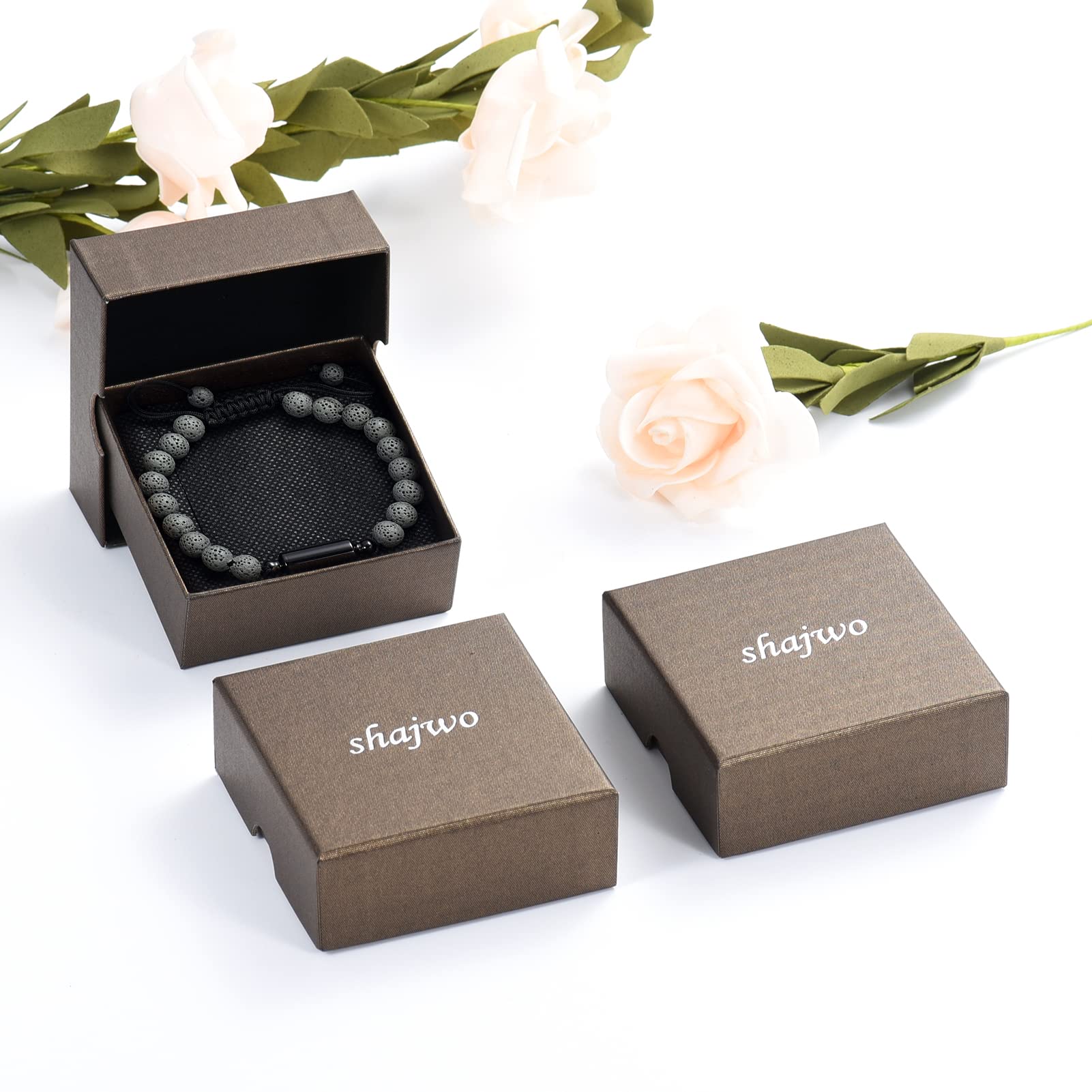 shajwo Cylinder Urn Bracelet for Ashes for Women Men Cremation Jewelry Memorial Keepsake Adjustable Lava Bracelet,Gray