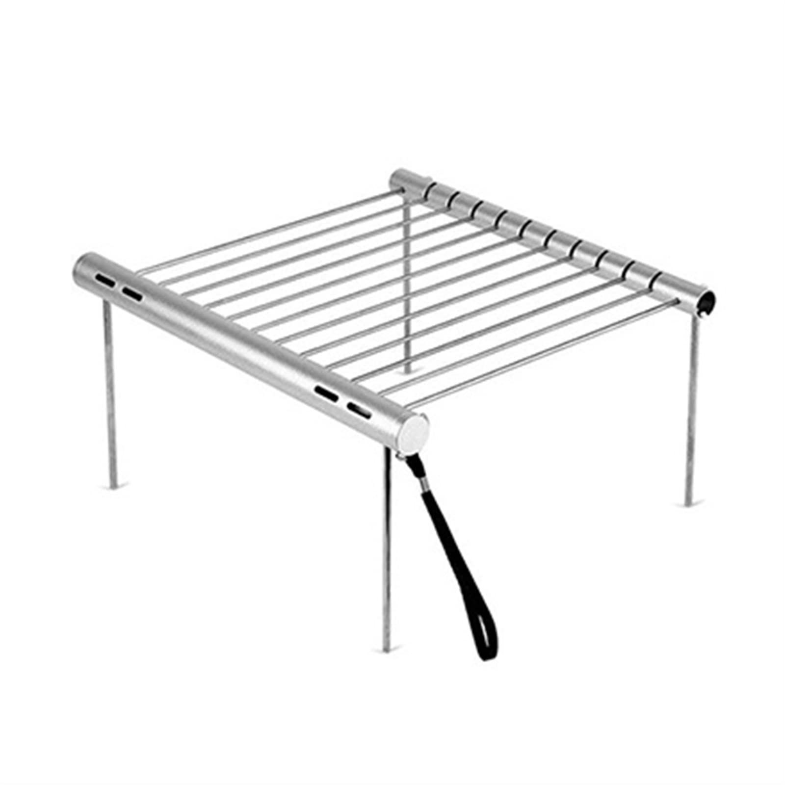 TAMYID Charcoal Grills, Mini Stainless Steel BBQ Grill Portable BBQ Grill Mini Pocket Camping Grill For Outdoor Home Park Use