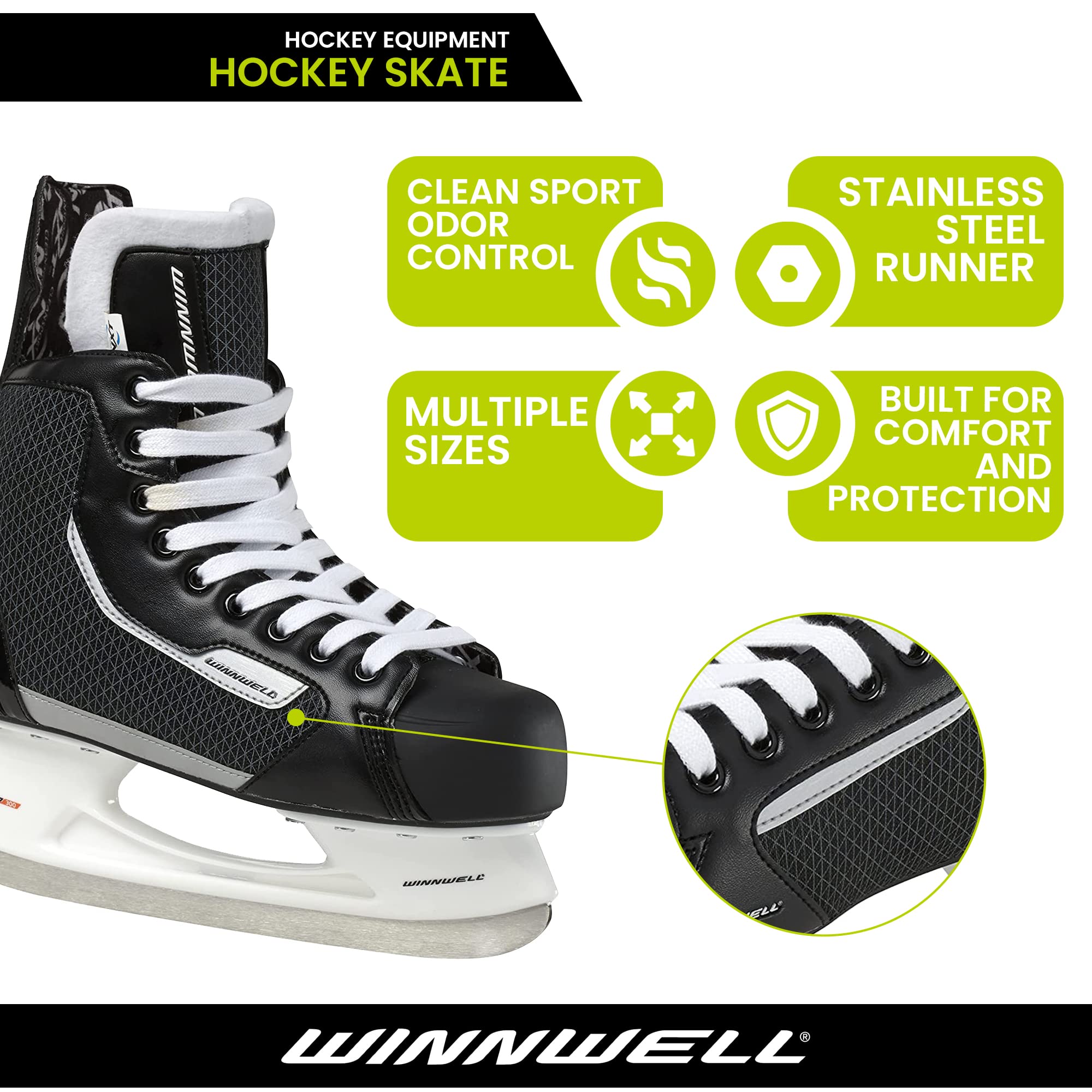 Winnwell AMP300 Junior Ice Hockey Skate (Junior 1)