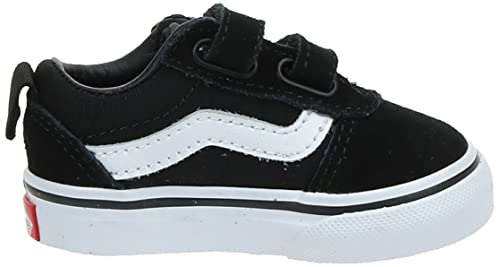 Vans Mid-Top Trainers Sneaker, Suede Canvas Black White, 4 US Unisex Big Kid