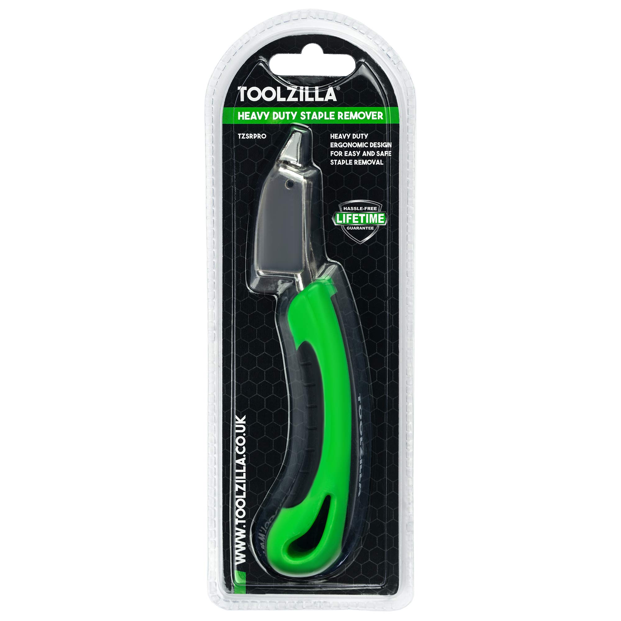 TOOLZILLA Staple Remover, Heavy Duty Nail Puller with High Grade Construction, Staple Remover Tool Ergonomic Handle Comfort Staple Extractor, Heavy Duty Design to Give you the Power to Do it Yourself