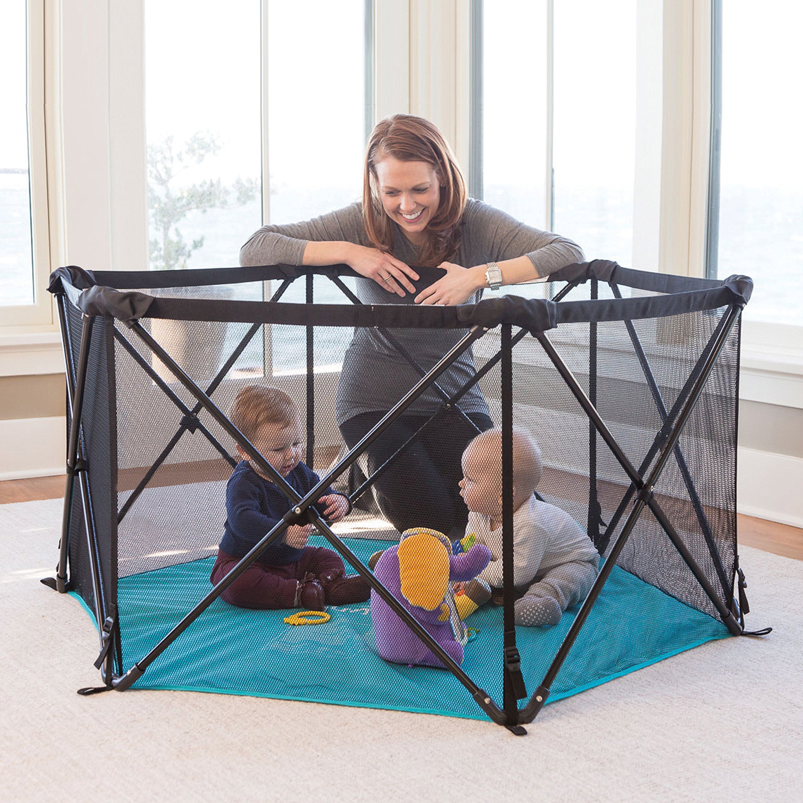 Summer Infant Pop n' Play Portable Playard, Tropical Turquoise, One Size