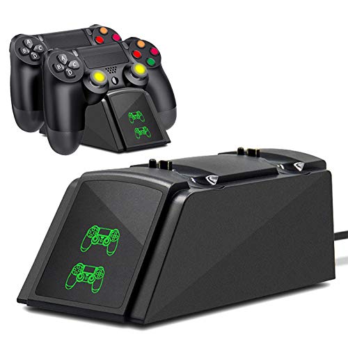Tohilkel PS4 Controller Charger Station for Sony Playstation 4/ 4Pro/ 4Slim Dual Fast Charging Dock