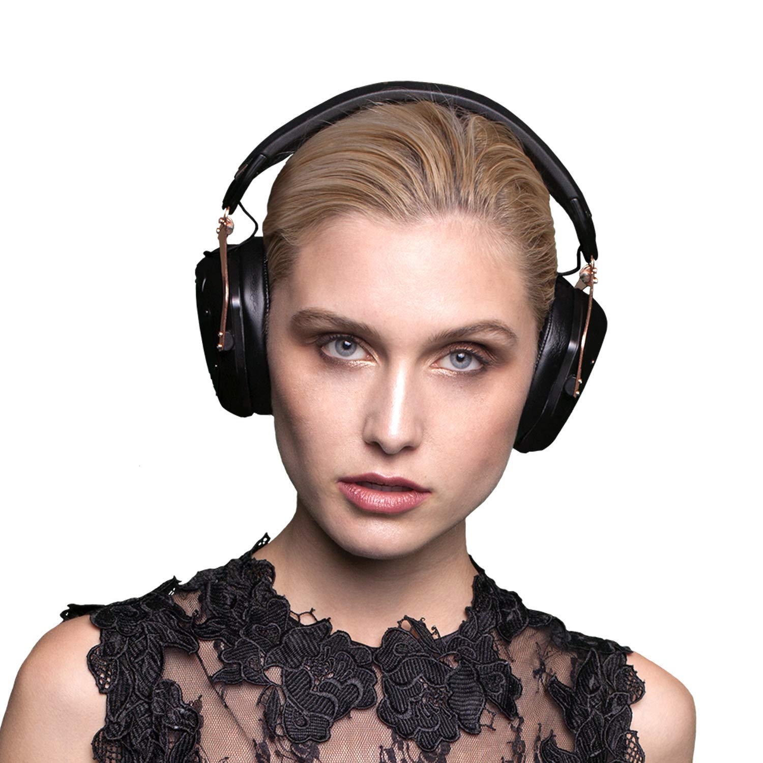 V-MODA Crossfade 2 Wireless Codex Edition with Qualcomm aptX and AAC - Rose Gold & V-MODA XL Cushions for Over-Ear Headphones - Black
