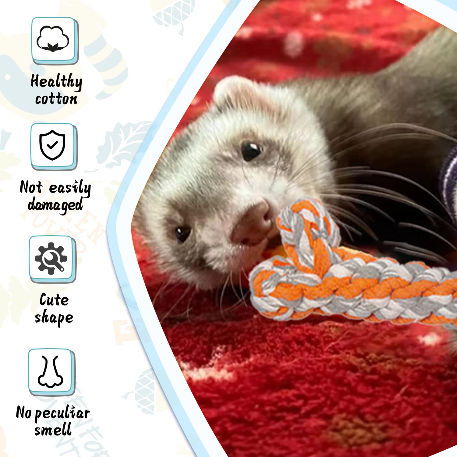 SIT ZIT 9 Pack Ferret Toys Interactive Colorful Balls | Ferret Supplies | Balls with Bell Inside Rubber Chewing Kicher Balls for Ferrets Cat to Play with