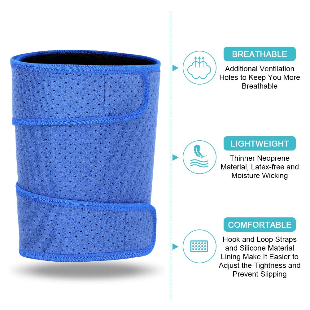 Thigh Support, Super Breathable Thigh Compression Brace Thigh Support Wrap with Anti-Slip Lining for Men & Women Hamstring Injury Prevention and Recovery