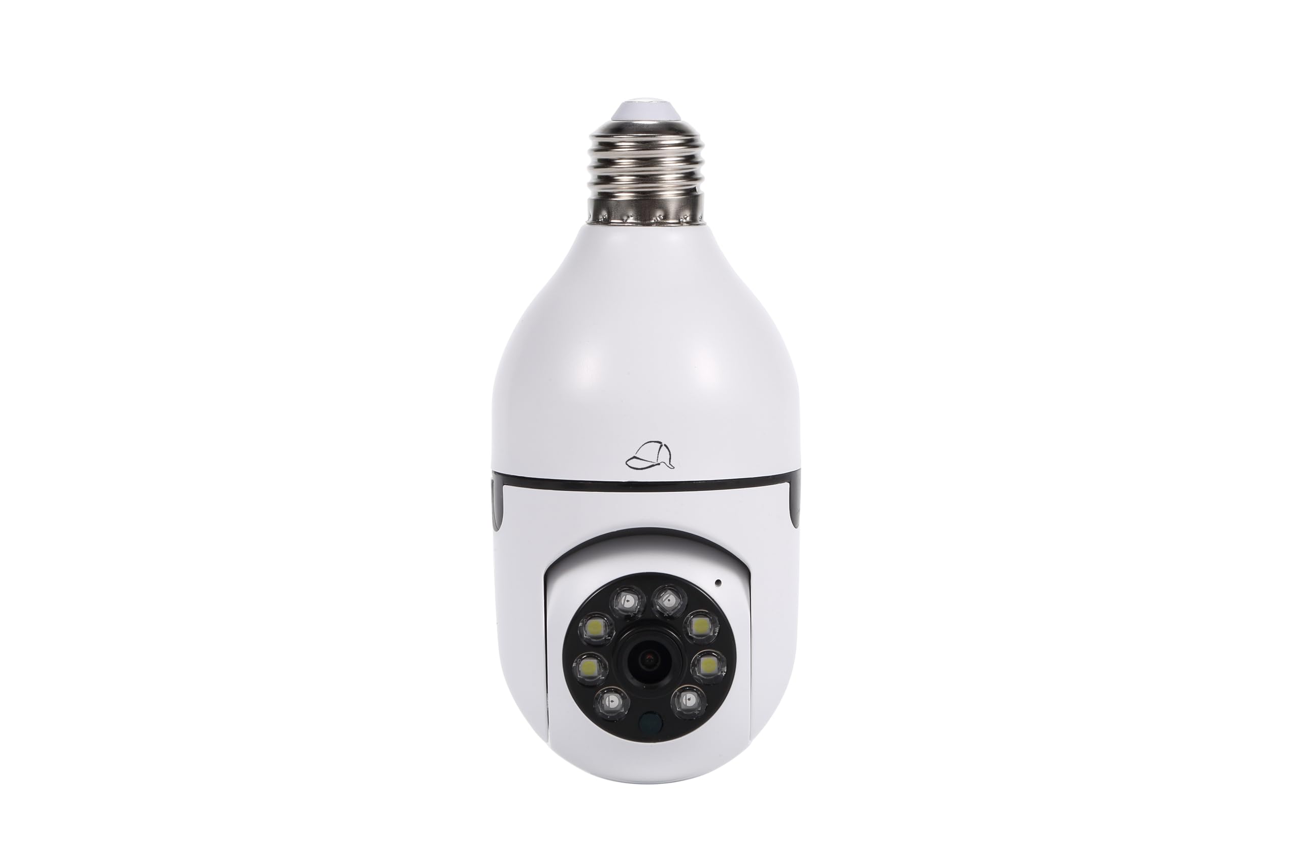 WAKADO Wireless Light Bulb Security Camera 1080P 360 Degree Pan Tilt Wireless Floodlight Night Vision with Floodlight Human Motion Detection and Alarm(2packs