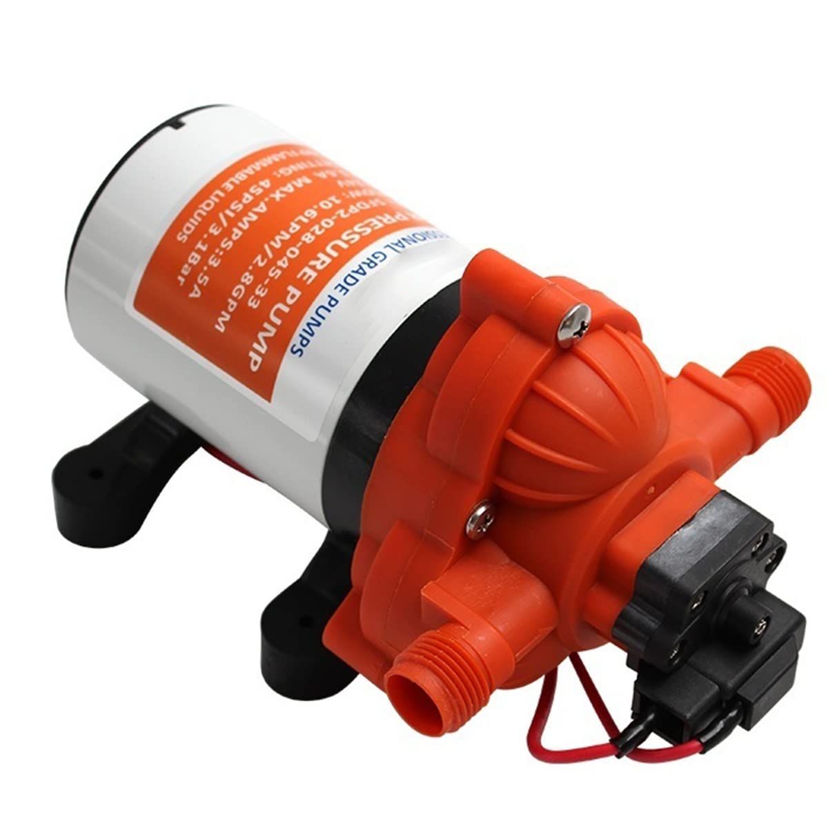 XuuSHA Hand Bilge Pump DC Diaphragm Pump 12V/24V 3.0-13.2LPM 17-60PSI Fresh Water Pump Bilge Pump Automatic (Color : 12V SFDP1-028-045-33)